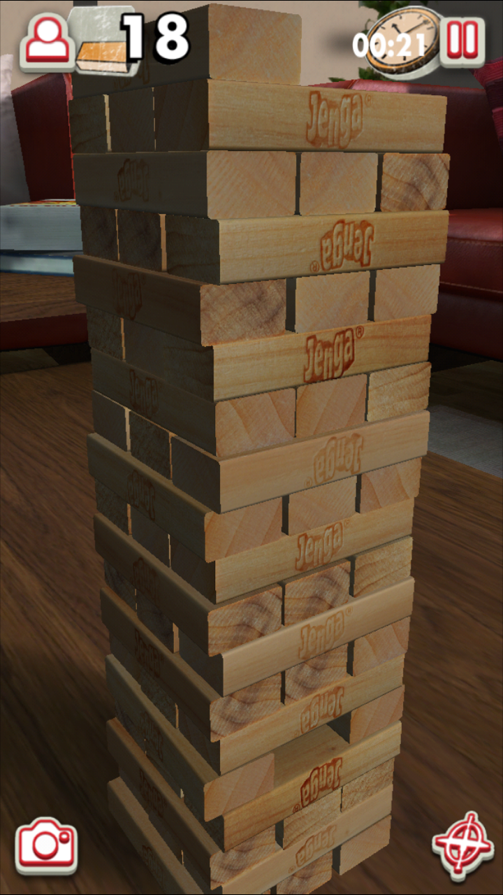 Jenga Geschicklichkeitsspiel als App für iPad, iPhone und Android Geräte